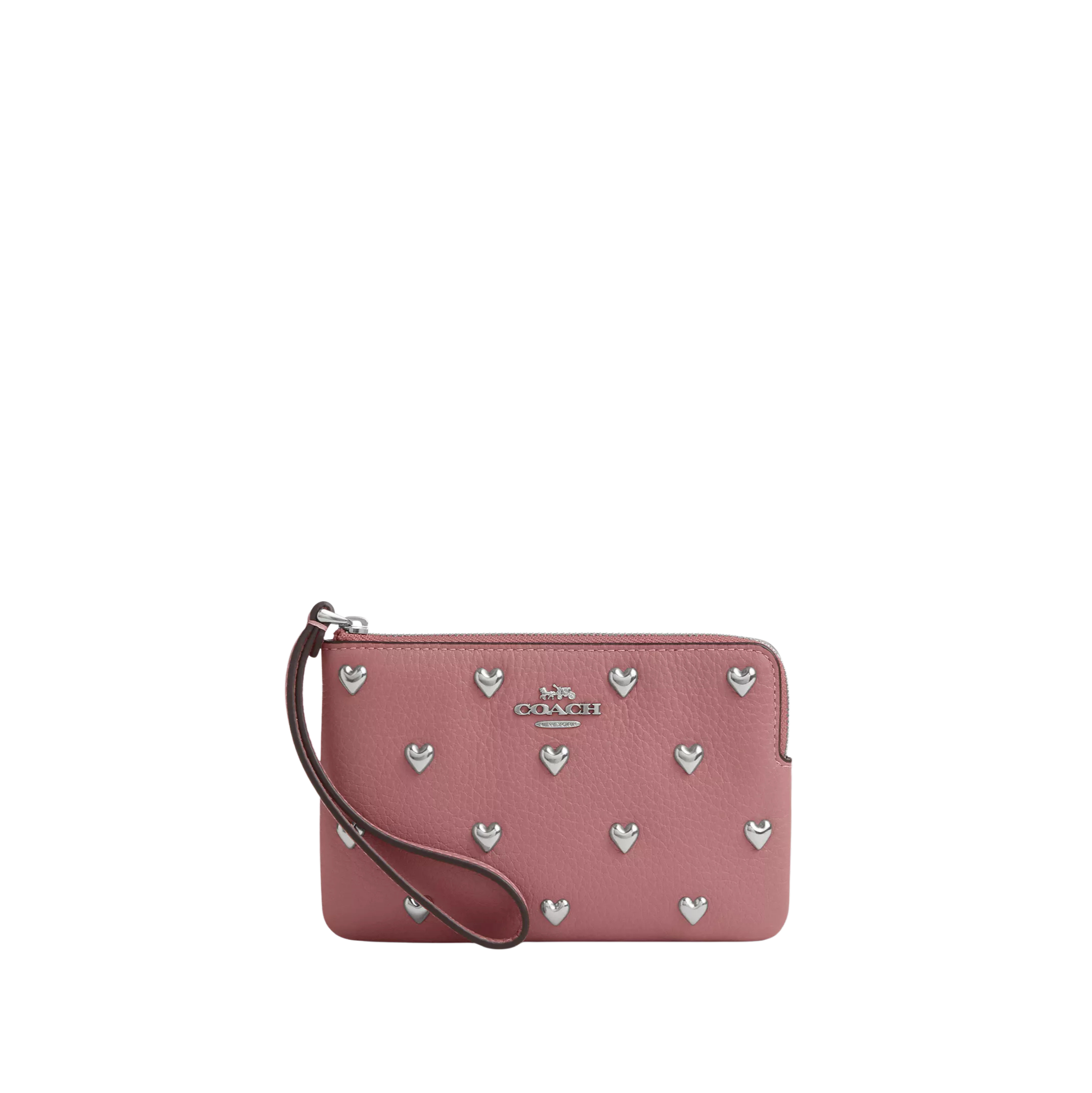 Coach San Valentin Corner Zip Wristlet Heart Rivets – Chicly US